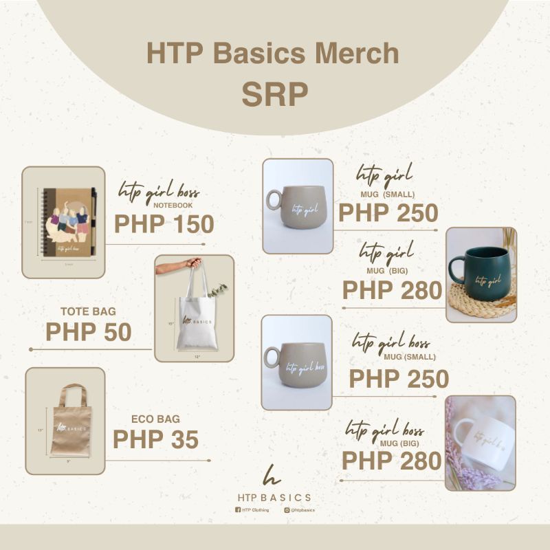 HTP Basics Merchandise SRP (Retail) | Shopee Philippines