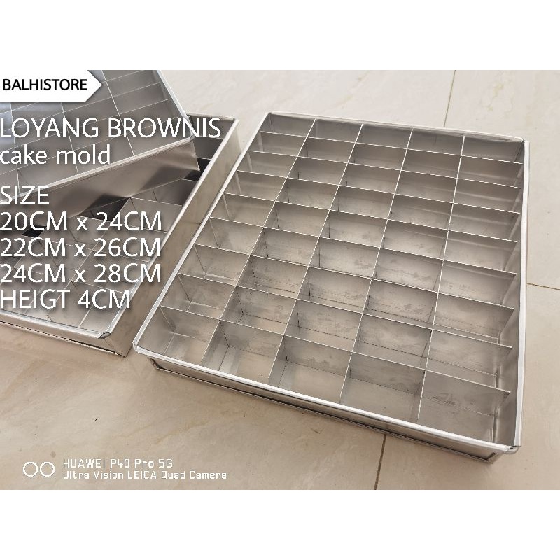 Brownie Pan with Dividers Aluminum Brownie Cake Mold | Shopee Philippines