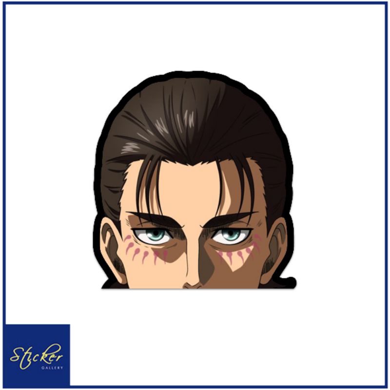 EREN YEAGER PEEKER ATTACK ON TITAN Waterproof Vinyl Sticker | Shopee ...