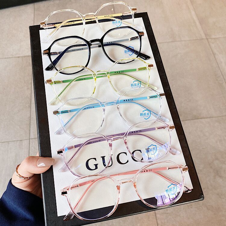 Anti Radiationblue Light Eyeglasses Replaceable Lens Computer Glasseshigh Women Men Round