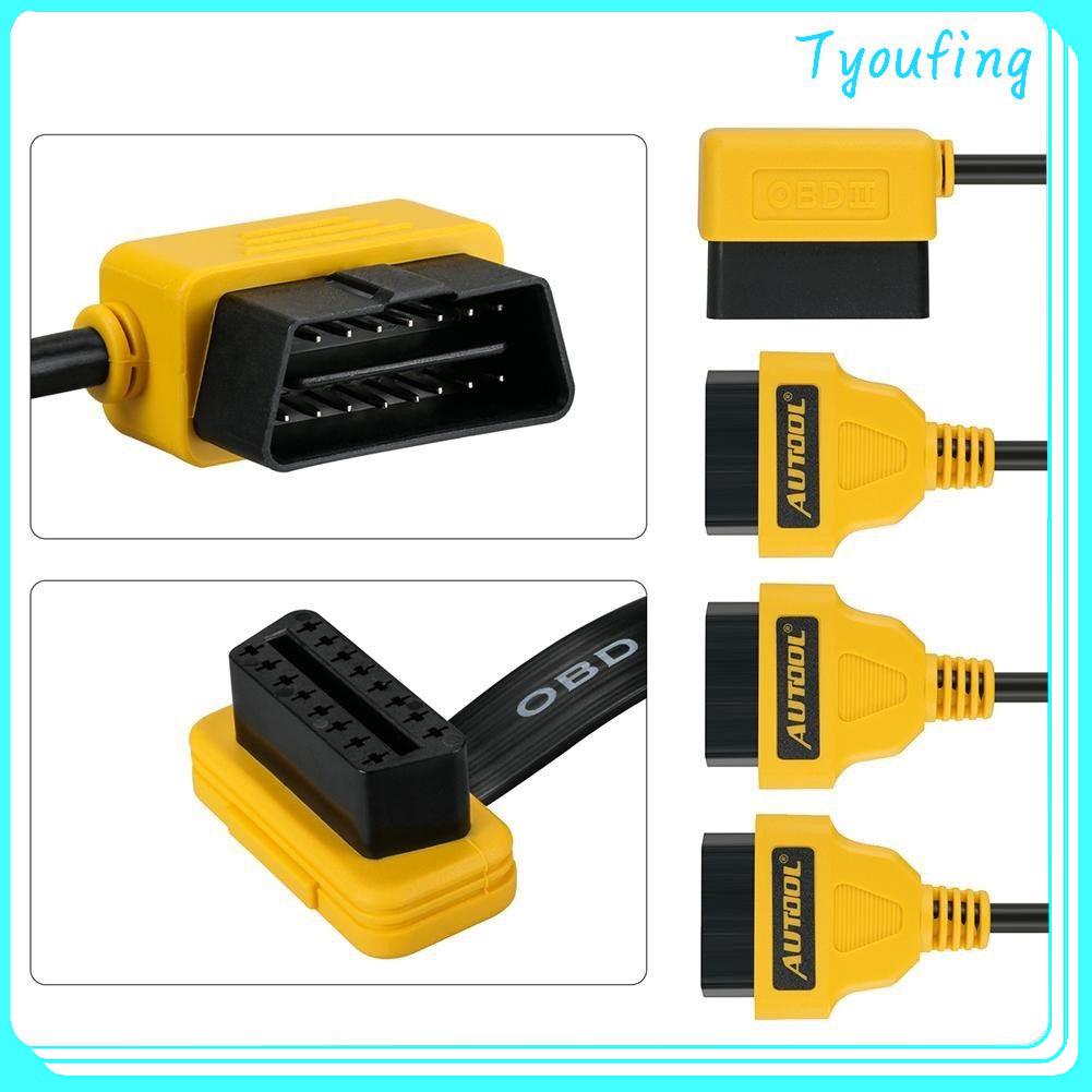 AUTOOL OBD2 Y Splitter Cable 50cm 1 to 3 Converter Adapter Extension ...