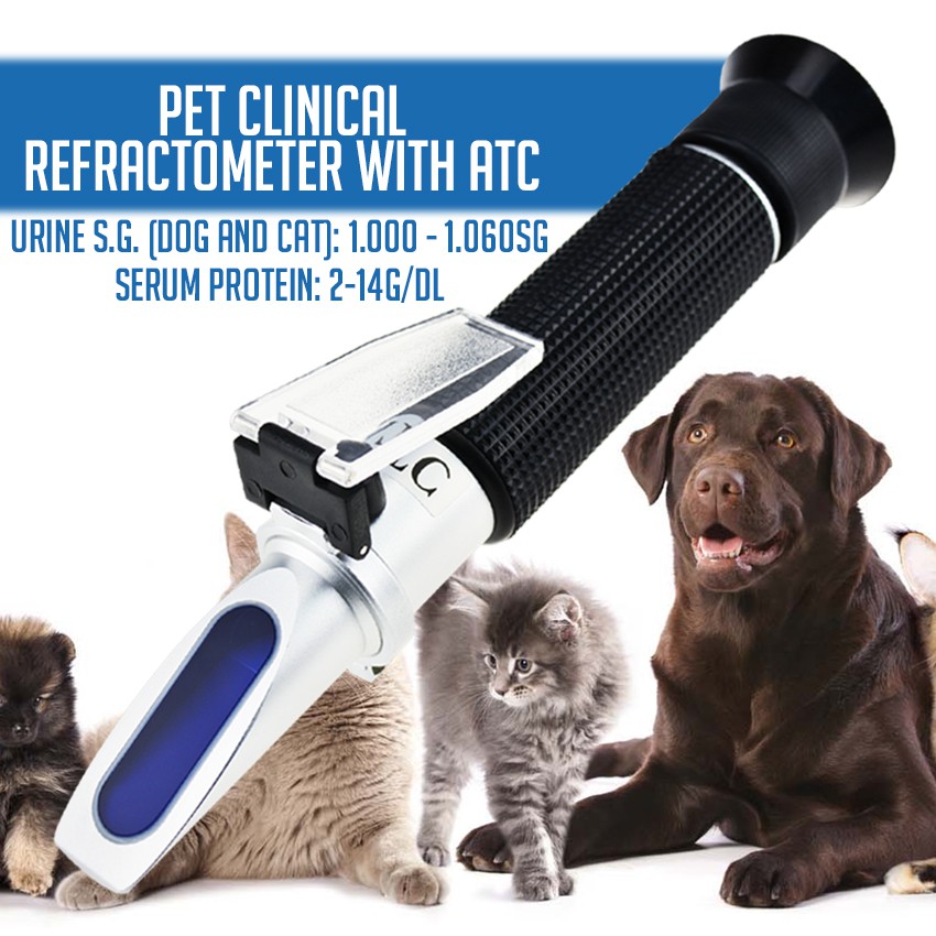 Veterinary Clinical Pet Refractometer with Tri-Scale Serum, ATC ...
