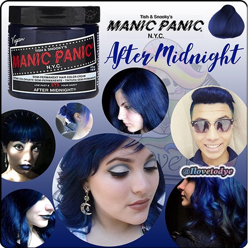 After Midnight Blue Manic Panic Semi-Permanent Pink Hair Dye Classic ...