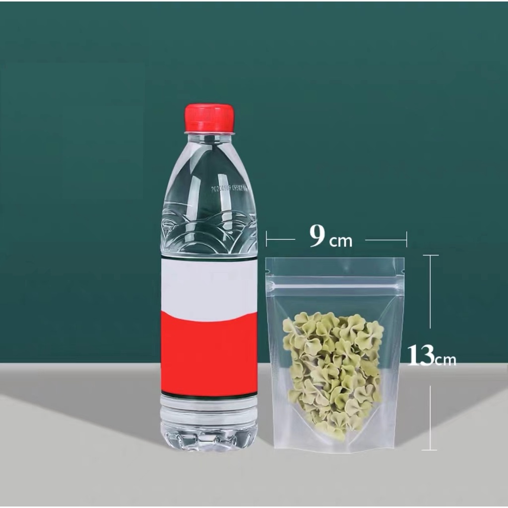 100pcs Full Clear Stand Up Pouch Packaging Bag Pouch Resealable ...