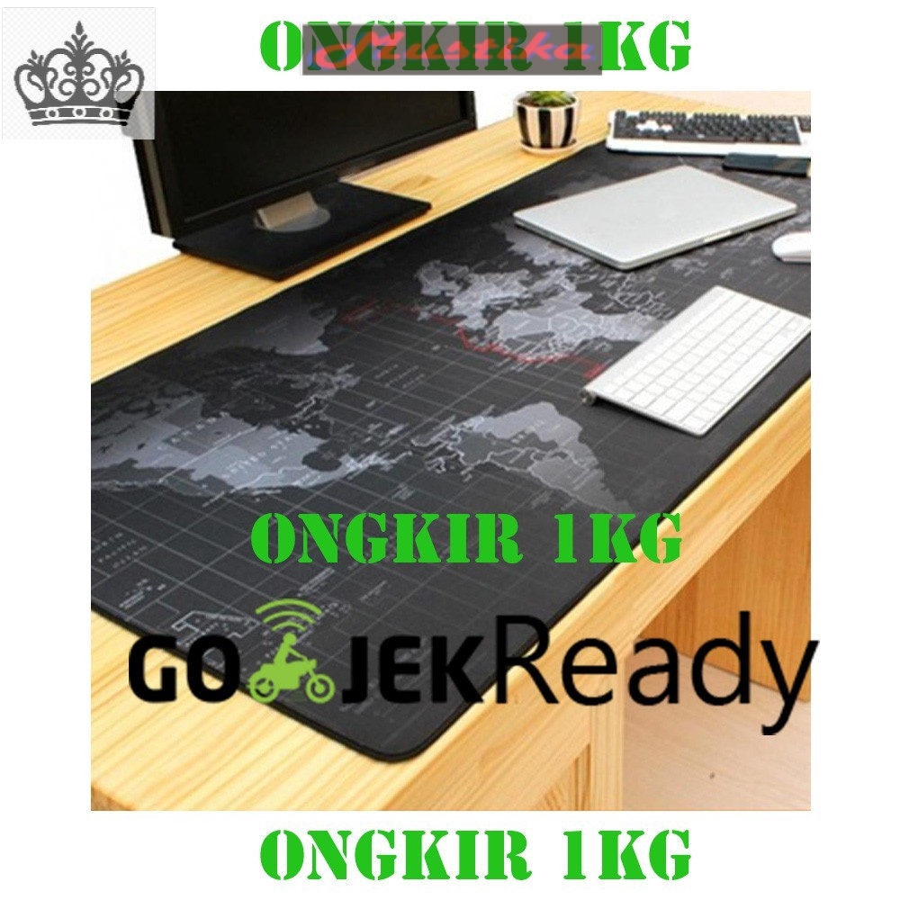 Mouse Pad Gaming Mousepad Motif World Map Jumbo Large 40x80 cm | Shopee ...