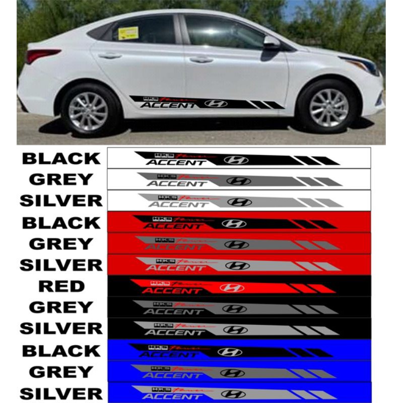 hyundai accent car Stickers 2pcs for any model | Shopee Philippines