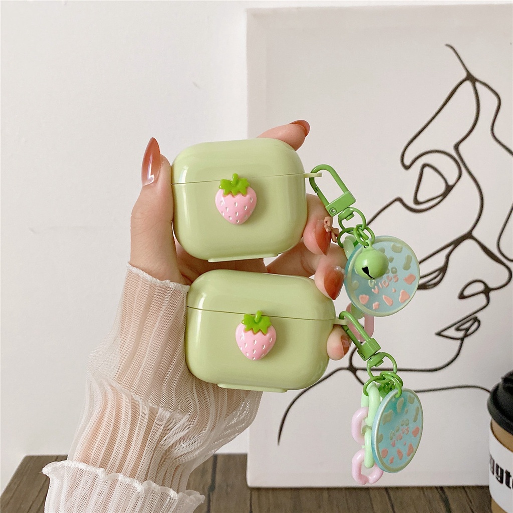 Cute Green Strawberry For AP Gen 2 Silicone Case InPods 12 Case AP Pro ...