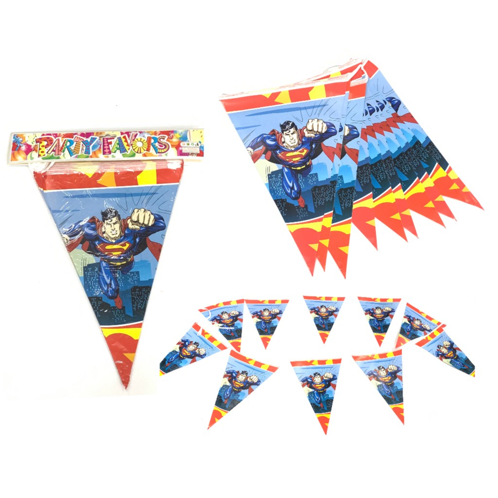 superman banderitas flag banner about 3 meters for party decoration ...