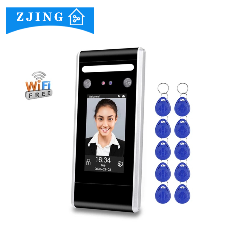 WiFi Dynamic Face Time Attendance Machine Facial Biometric System Software 125KHz/13.56MHz RFID ...