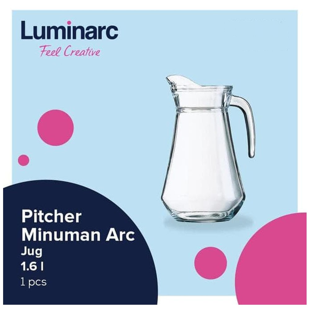 Luminarc ARC Water Pitcher 1/6 L | Glass Teapot | Drinking Jug | Kan ...