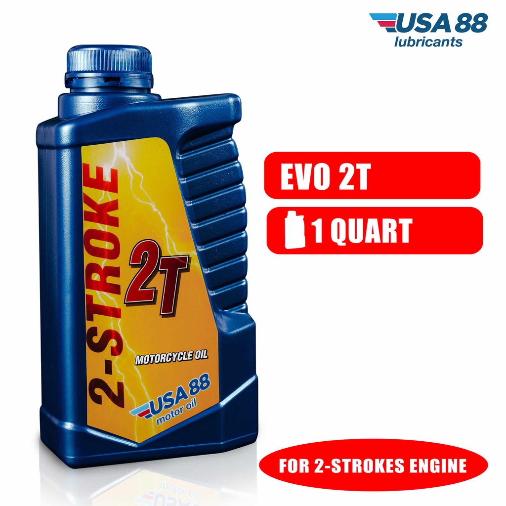 USA88 EVO 2T Motorcycle Oil (200ml/1Quart) | Shopee Philippines