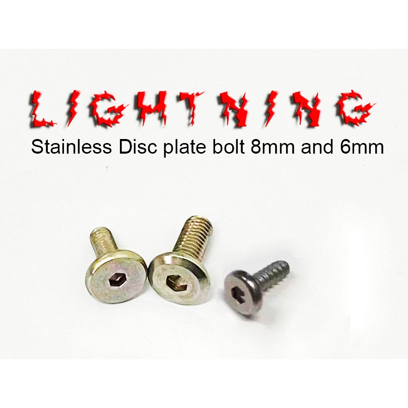 Stainless Disc plate bolt 8mm at 6mm | Shopee Philippines