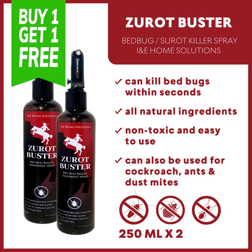 BUY 1 TAKE 1 Original Zurot Buster BedBug / Surot Killer Spray SAFE AND ...
