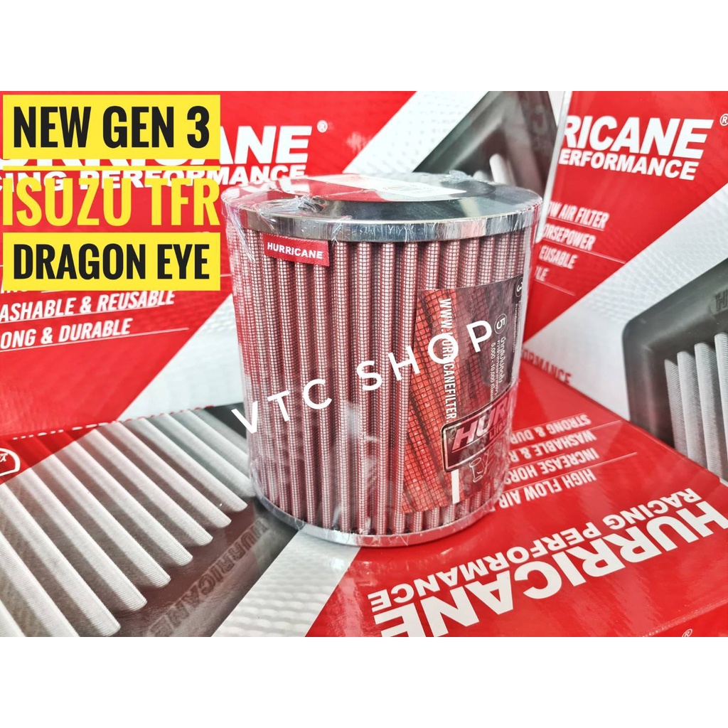 (New Model Gen3) HURRICANE Fabric Air Filter ISUZU TFR 2.5L Year 1988 ...