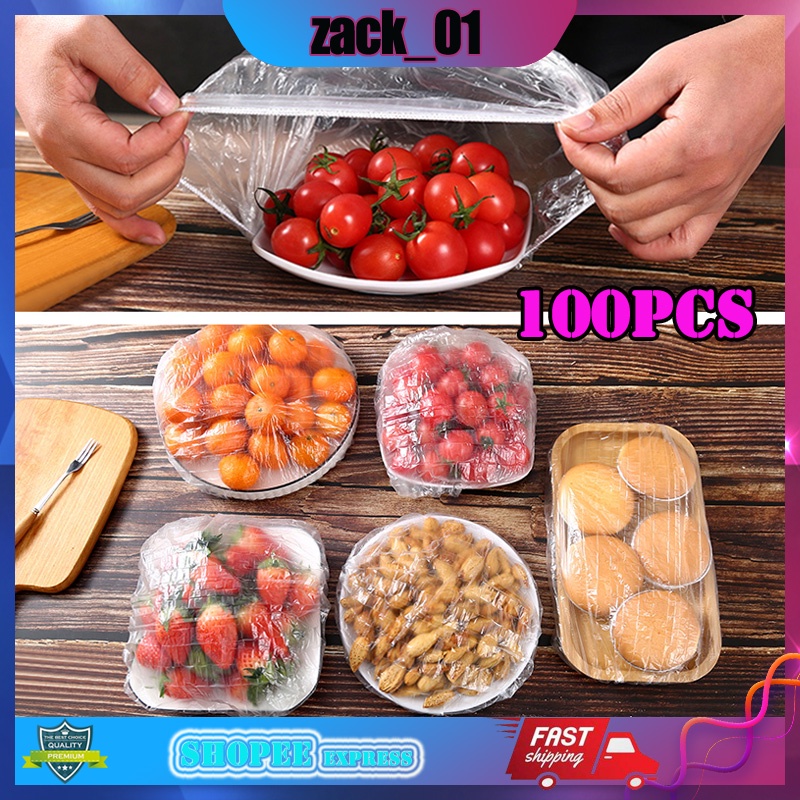 100pcs Plastic Wrapping Food Preservation Film Multipurpose Stretch ...