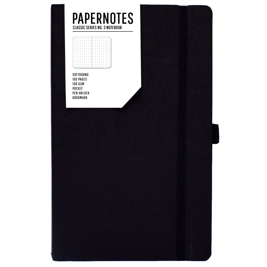 Papernotes Black Classic Series Notebook (A5) | Shopee Philippines