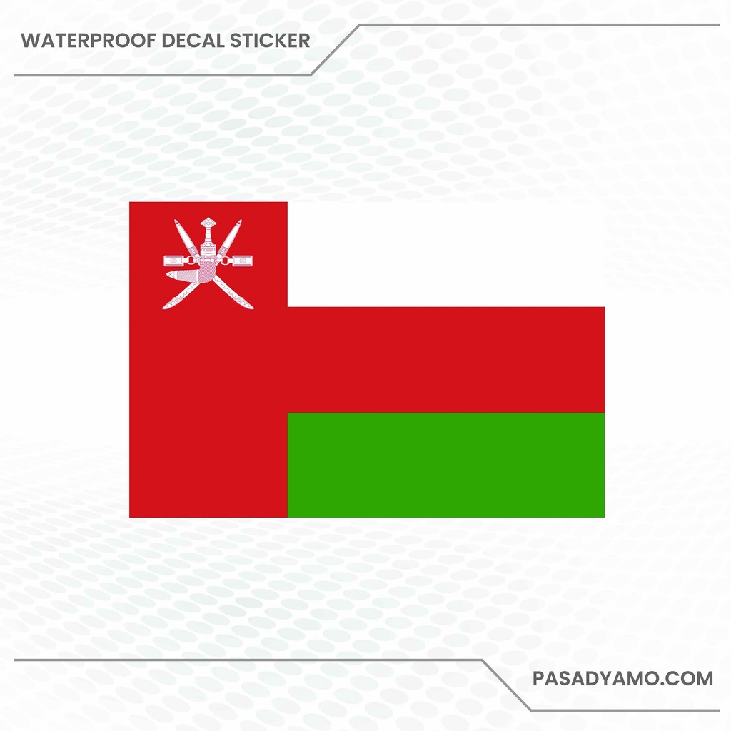 Oman Flag Decal Sticker for Cars Motorcycles Helmets Laptops Tumblers 4 ...