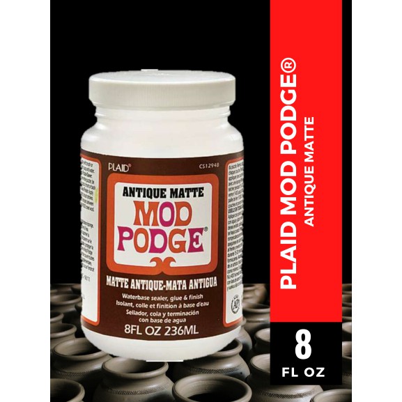 PLAID Mod Podge® ANTIQUE MATTE 8 oz. (Water-based Sealer, Glue & Finish ...