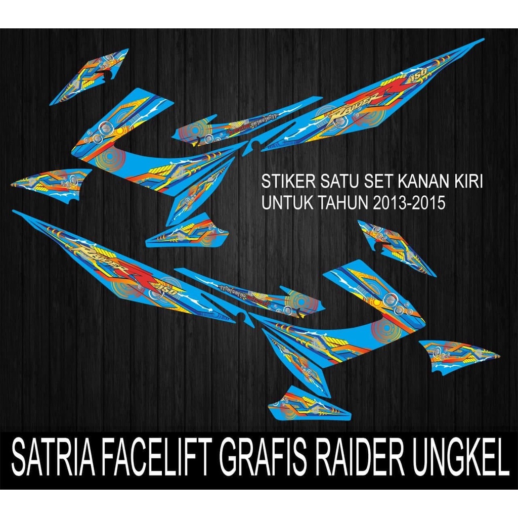 Satria FU FACELIFT STRIPING DECAL Sticker 2013-2015 Graphic UNGKEL ...