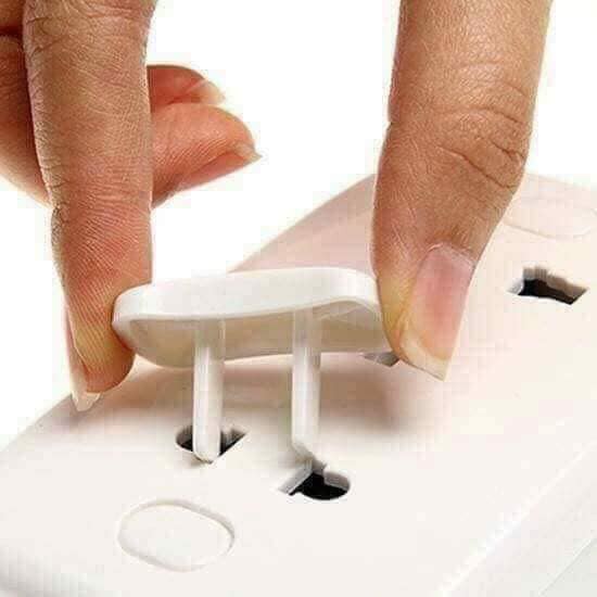 Combo of 10 SAFE POWER OUTLET COVERS FOR CHILDREN (2 pins) | Shopee ...
