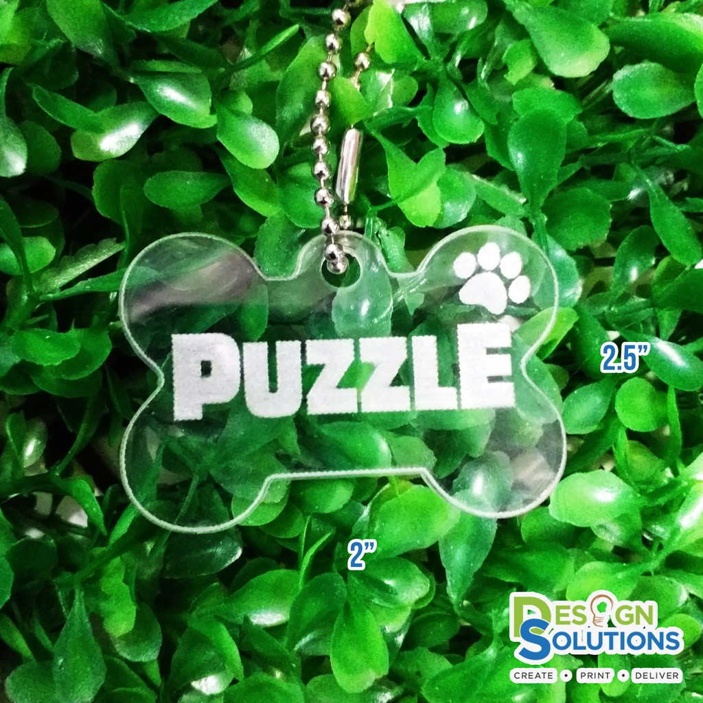 Personalized Acrylic Dog Tag with QR Code | Shopee Philippines