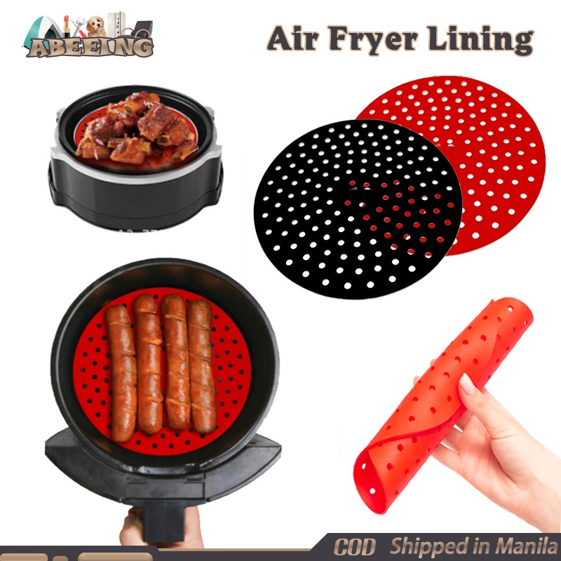 8 Inch Reusable Air Fryer Liner Silicone Kitchen Round Shaped Silicone ...