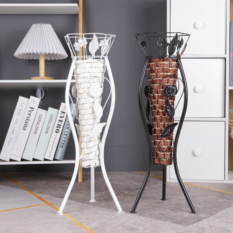 Rattan Iron Wooden Melamine Vase Living Room Dried Flower Arrangement ...