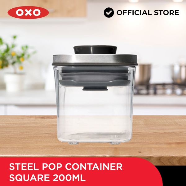 OXO Houseware Steel POP Container Square (200ml) | Shopee Philippines
