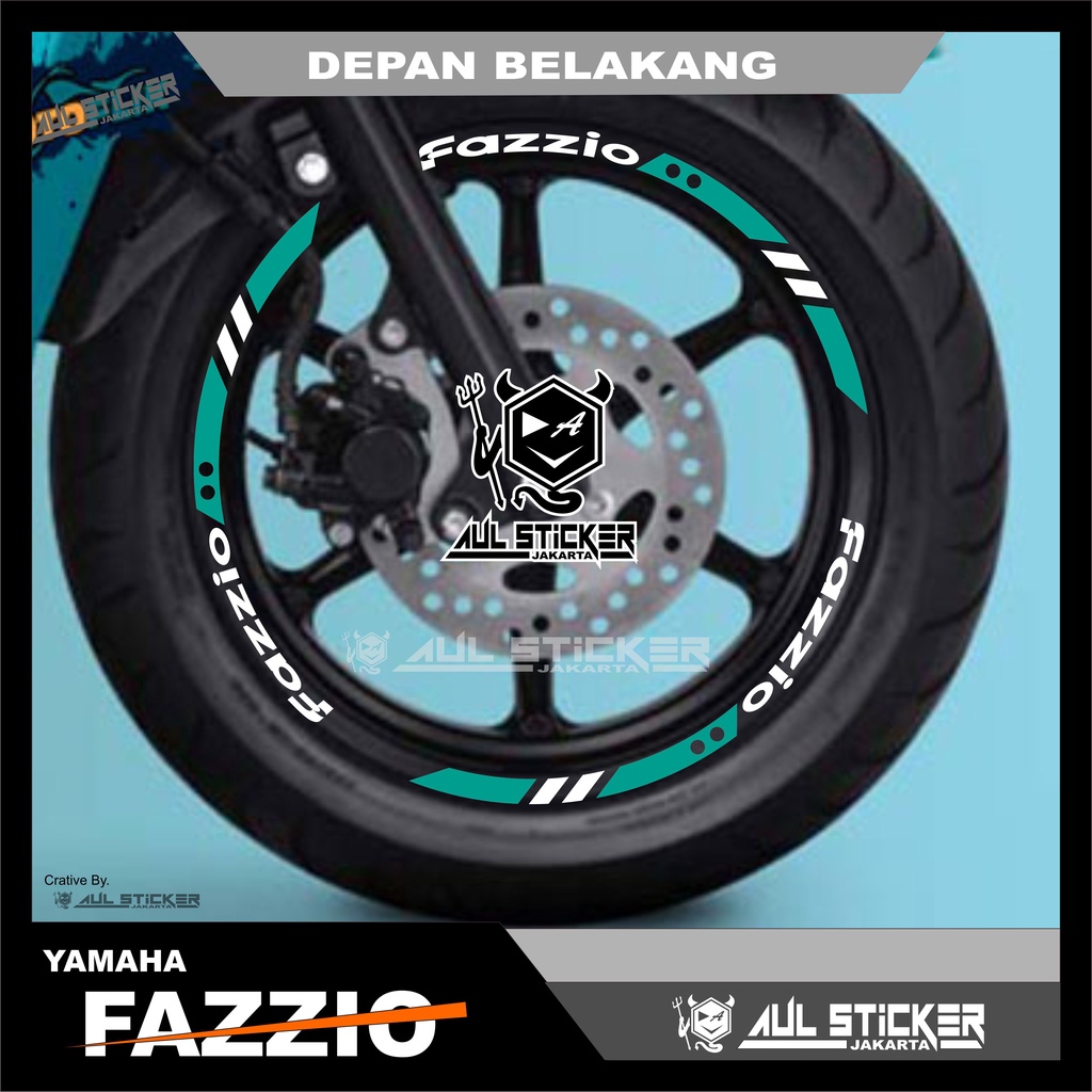 VELG STICKER (kc.035) YAMAHA FAZZIO NEW DESIGN FRONT REAR | Shopee ...
