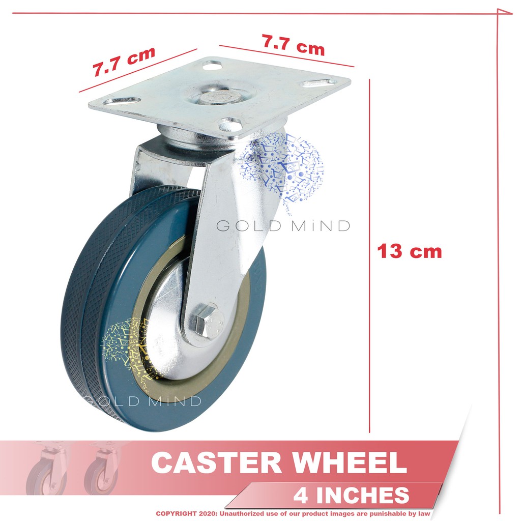 Caster Wheel Swivel 360 Or Fixed 4 Inches 1Pc | Shopee Philippines