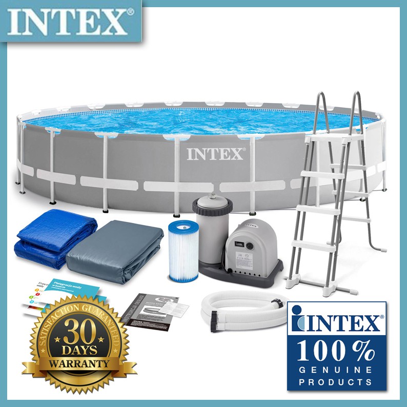Intex 26756 Prism Frame Round Pool 20ft x 52 in | Shopee Philippines