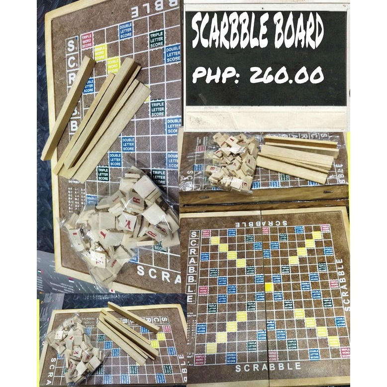 SCRABBLE BOARD (WOODEN) | Shopee Philippines