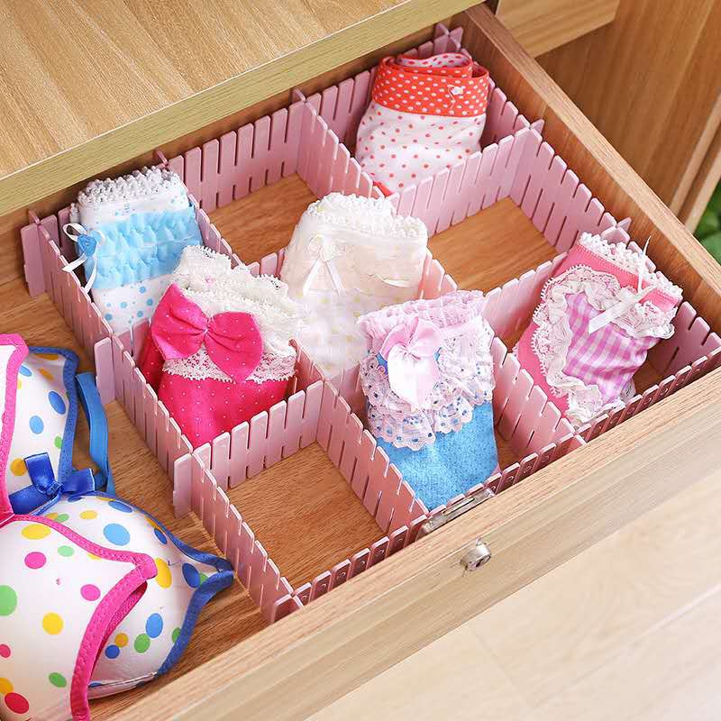 Adjustable Grid Drawer Dividers, 4pcs Cut To Size Free Combination ...