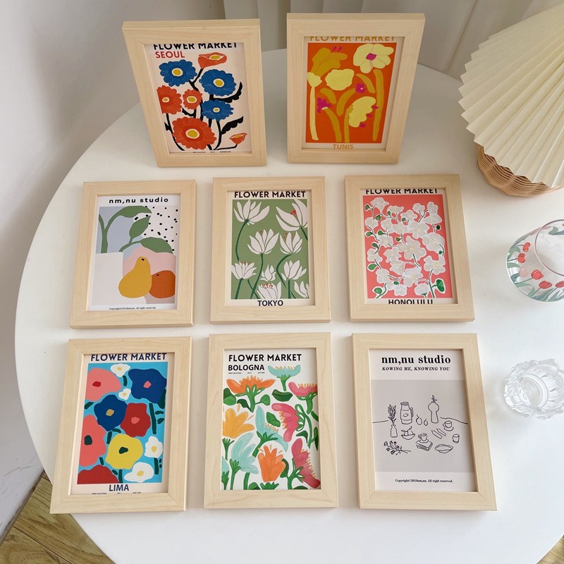 Wooden photo frame for wall-mounted table RABBIT STATIONERY decor room ...