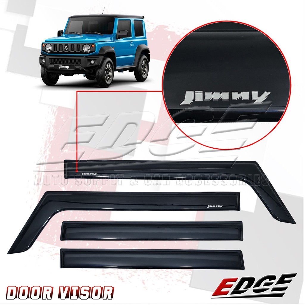 Suzuki JIMNY 2018-2020 Door Visor (Black) // vent window sun rain guard ...