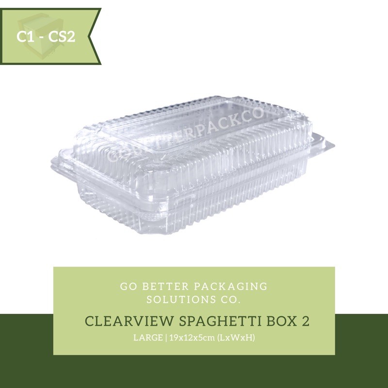CLEARVIEW SPAGHETTI BOX 2 (C1-CS2) - by 50s | Shopee Philippines
