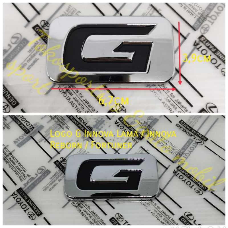 Emblem Logo Letter Emblem Toyota G Innova Old Fortuner Innova Reborn ...