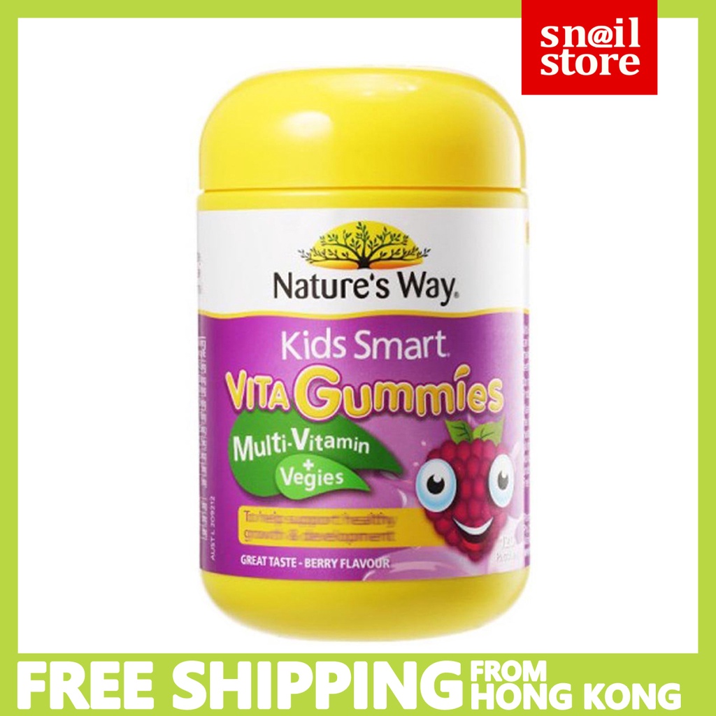 Nature's Way（EXP 2027） Kids Smart Vita Gummies Multi-Vitamin + Vegies 60 Pastilles | Shopee ...