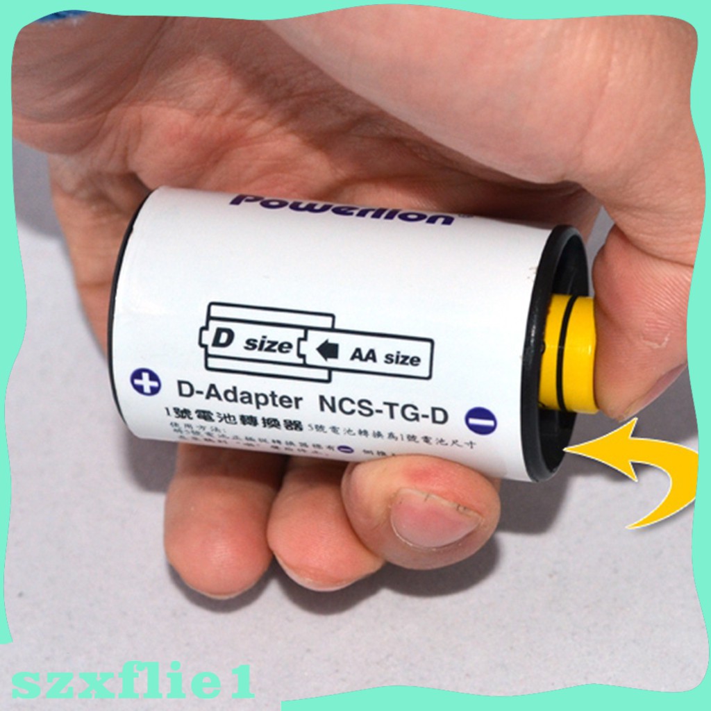 [ 1 Packs Battery AA to D Size Adapter Converter Holder Switcher ...