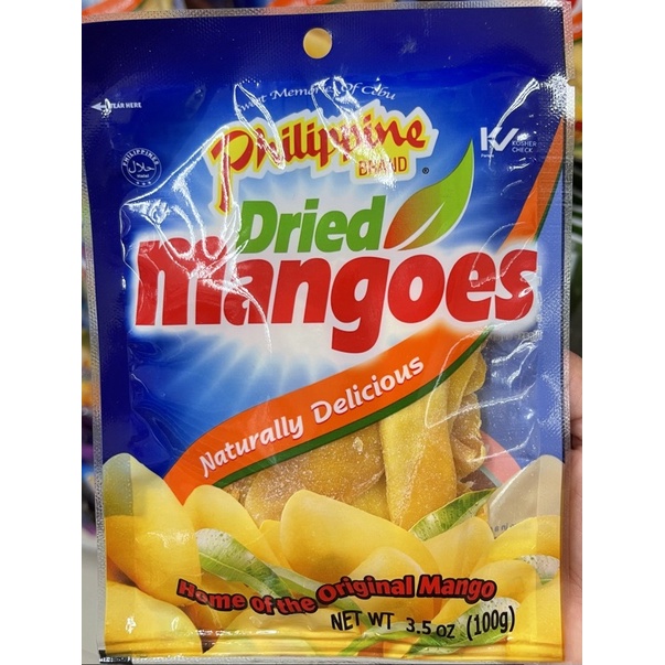 Philippine Brand Dried Mangoes 100 grams | Shopee Philippines
