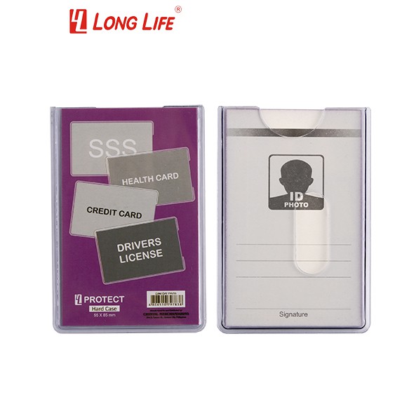 Long Life Hard ID Case 5.5cmx8.5cm Clear PHV55 (5 Pcs) | Shopee Philippines