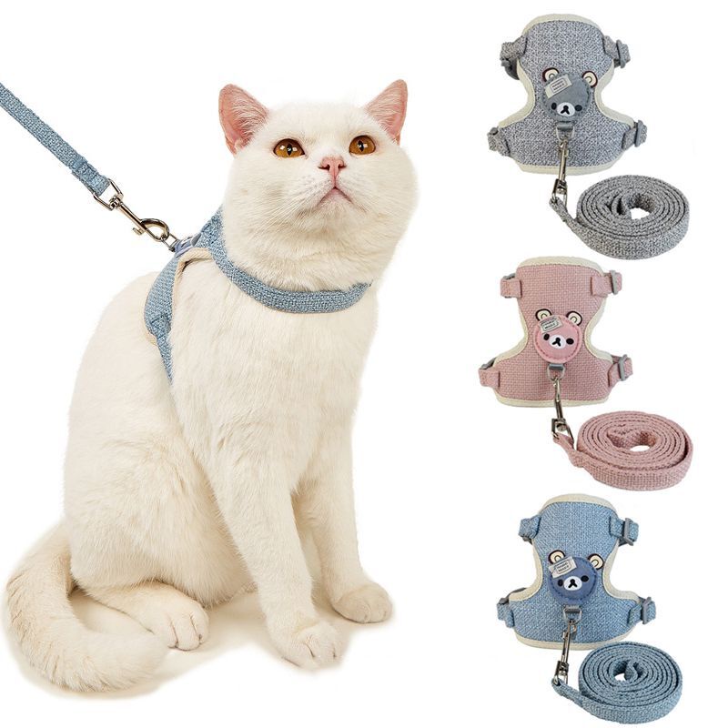 【NORMA】Cartoon Bear Traction Rope Small Pet Chest Belt Vest Type Safety ...