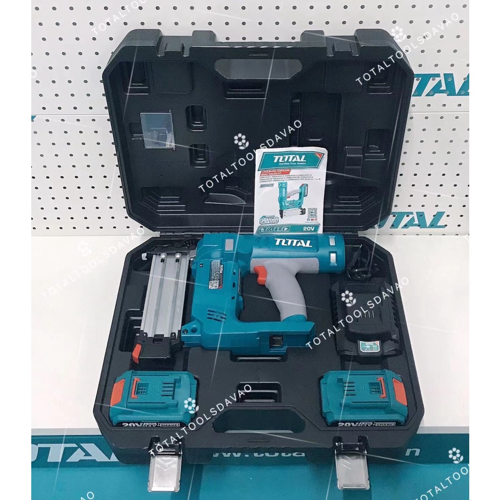 TOTAL Lithium-Ion cordless brad nailer kit 20v TCBNLI2001 INDUSTRIAL ...