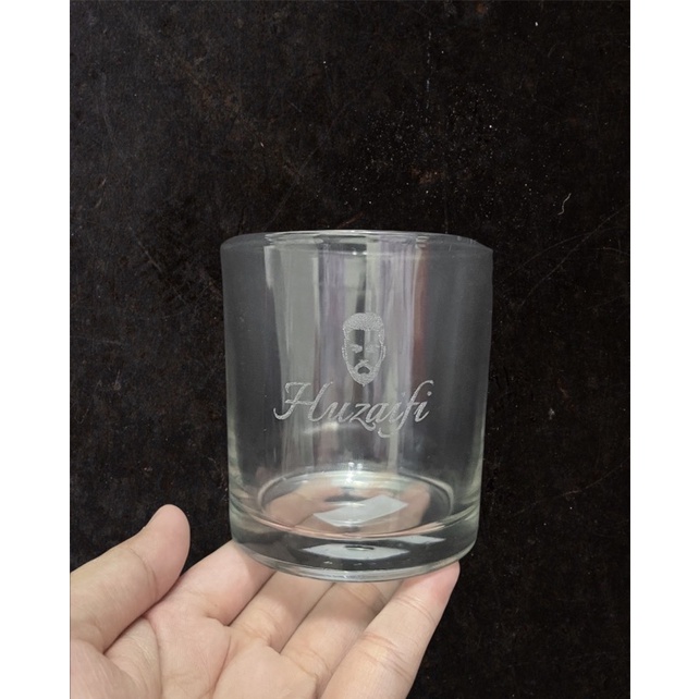 PERSONALIZED Glass Cup + Engrave Name (Cawan Kaca + Laser Nama ...