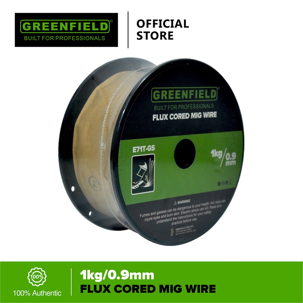 Greenfield Flux Cored Wire E72T-GS 0.9MM 1.0KG - Welding Tools | Shopee ...