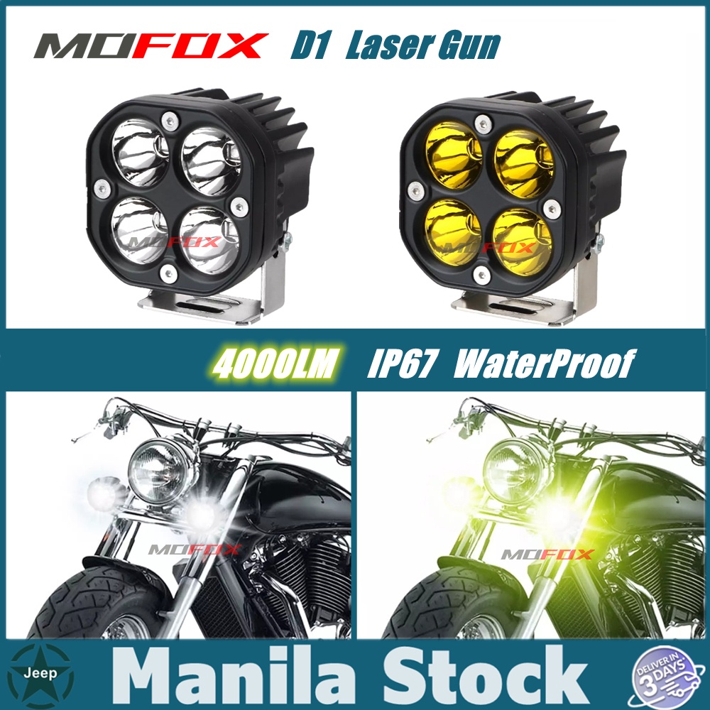 MOFOX D1 Work Light For Motorcycle Car 40W 4000LM LED Waterproof Mini Driving Fog Light | Shopee ...