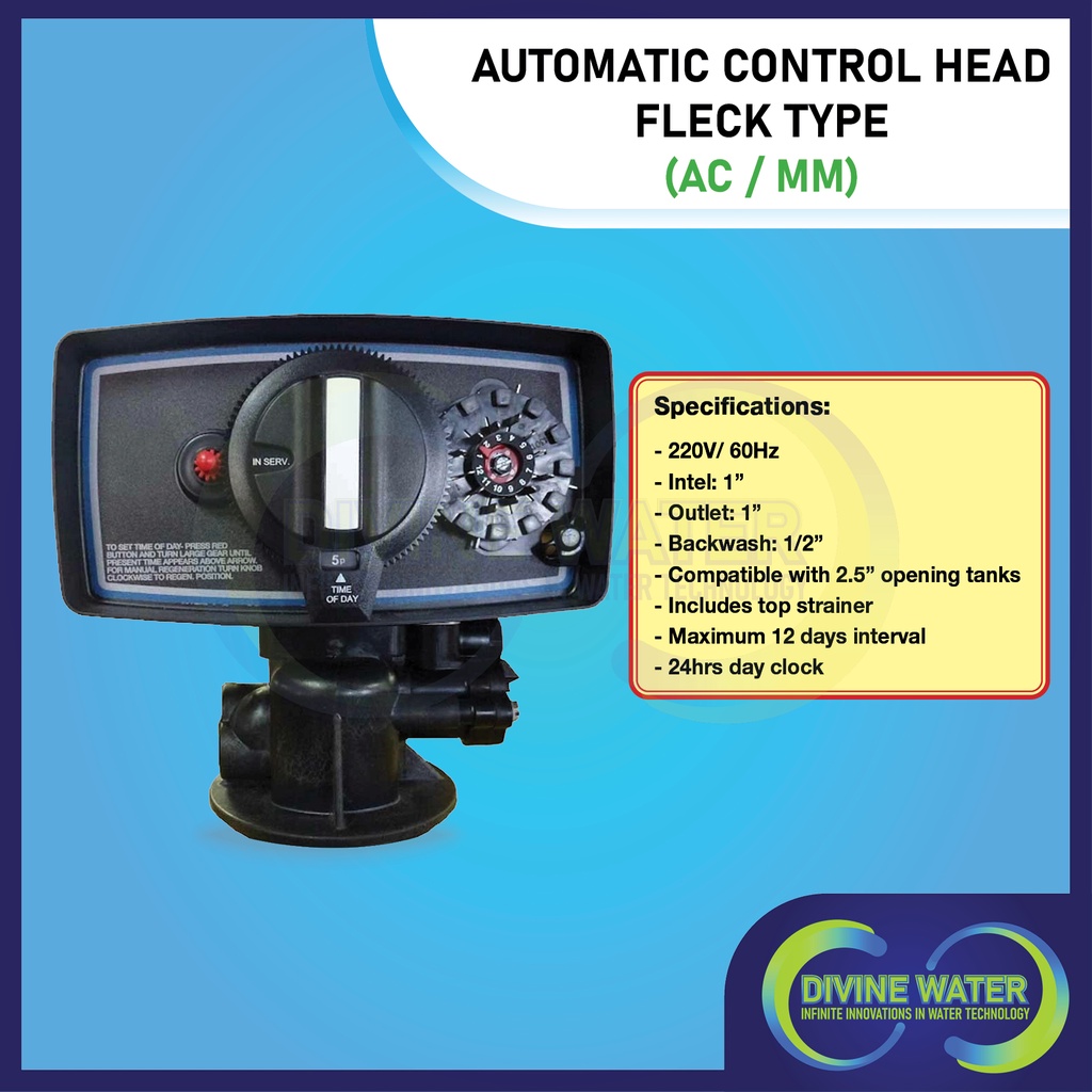 Fleck - Automatic Control Valve Head AC/MM Analog | Shopee Philippines