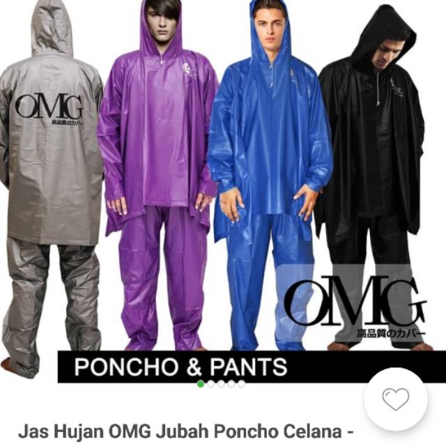 Omg Raincoat Poncho Robe Pants | Shopee Philippines