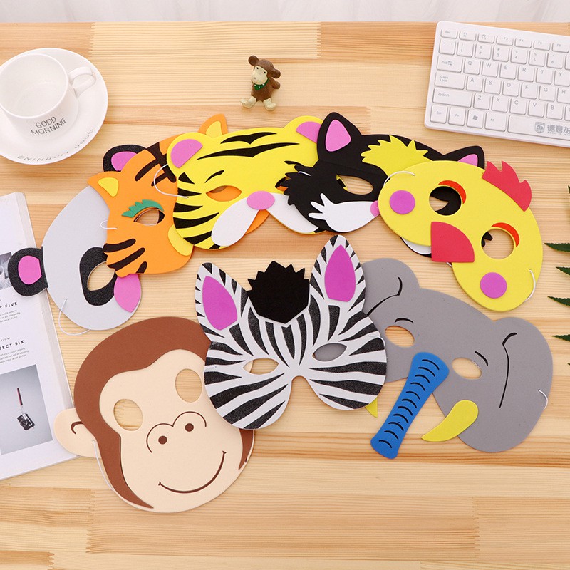 Party Mask Birthday Party Supplies EVA Foam Animal Masks Cartoon Kids ...