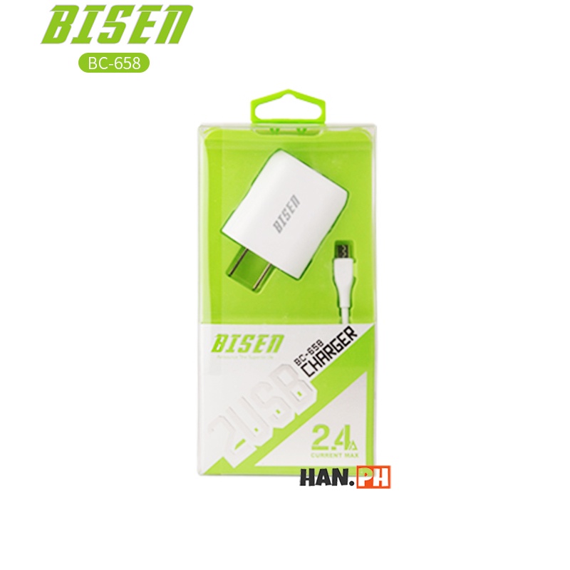Bisen BC658 Dual USB 2.4 Fast Charger 2 USB Ports Universal Quick ...